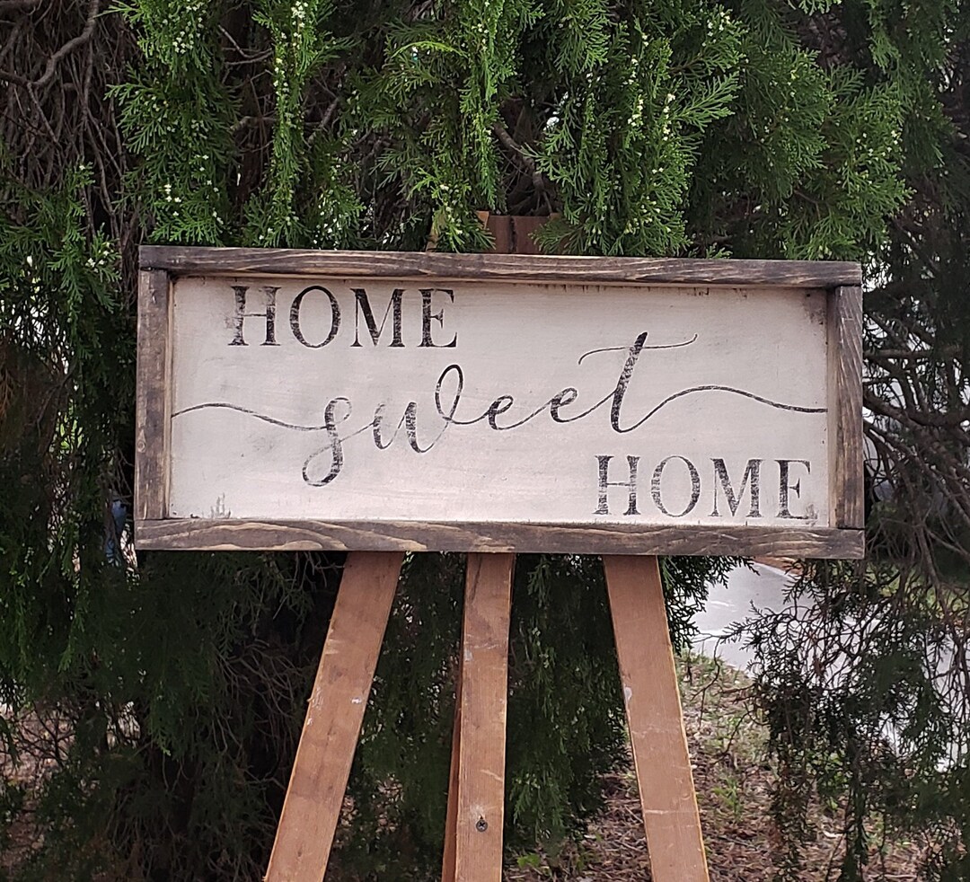 Rustic Home Sweet Home Sign/cottage/farmhouse Decor/living Room Decor ...