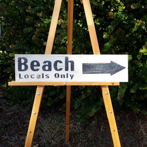 Distressed and Vintage Look Beach Locals Only Sign/lake/seaside - Etsy