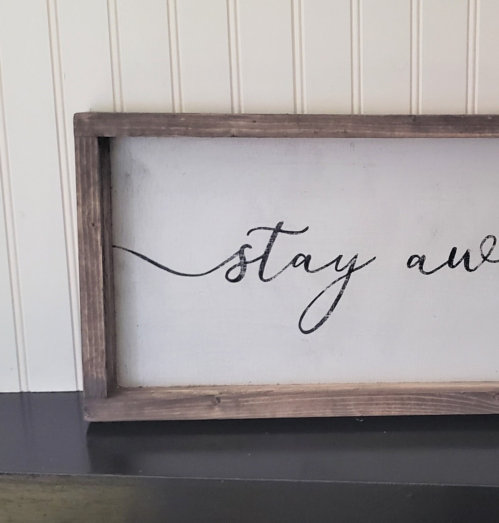 Rustic Stay Awhile Sign/cottage/farmhouse Decor/living Room | Etsy