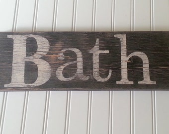 Vintage Look and Distressed Bathroom Sign/restroom Directional | Etsy