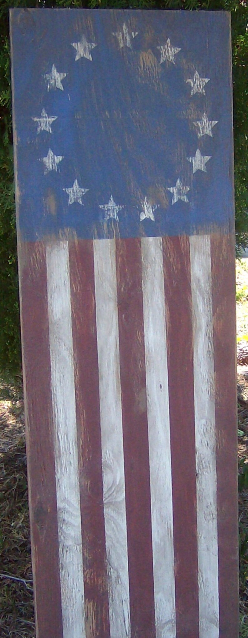 Vertical Distressed Patriotic American Flag Wall Decor - Etsy