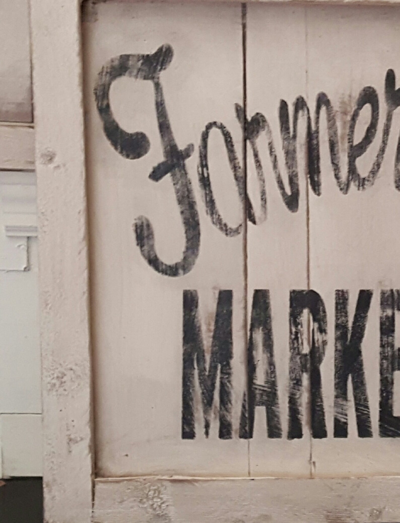Rustic Farmers Market Sign/kitchen/black White/grocery - Etsy