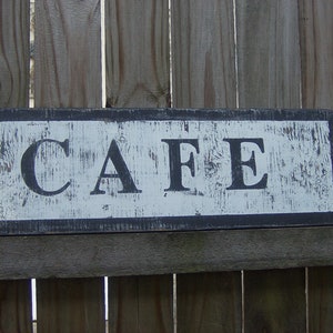 Shabby Chic Distressed Cafe Sign - Etsy