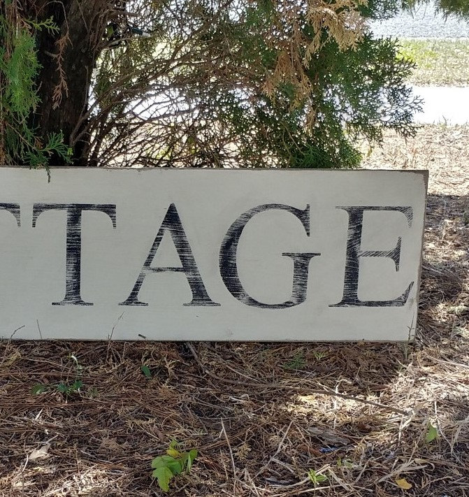 Rustic cottage sign/black and white/distressed/living room | Etsy