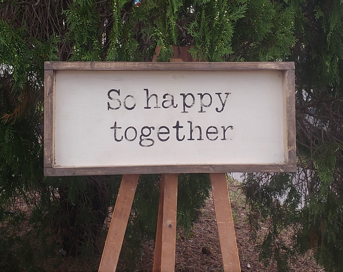Rustic so Happy Together Sign/cottage/farmhouse Decor/living | Etsy