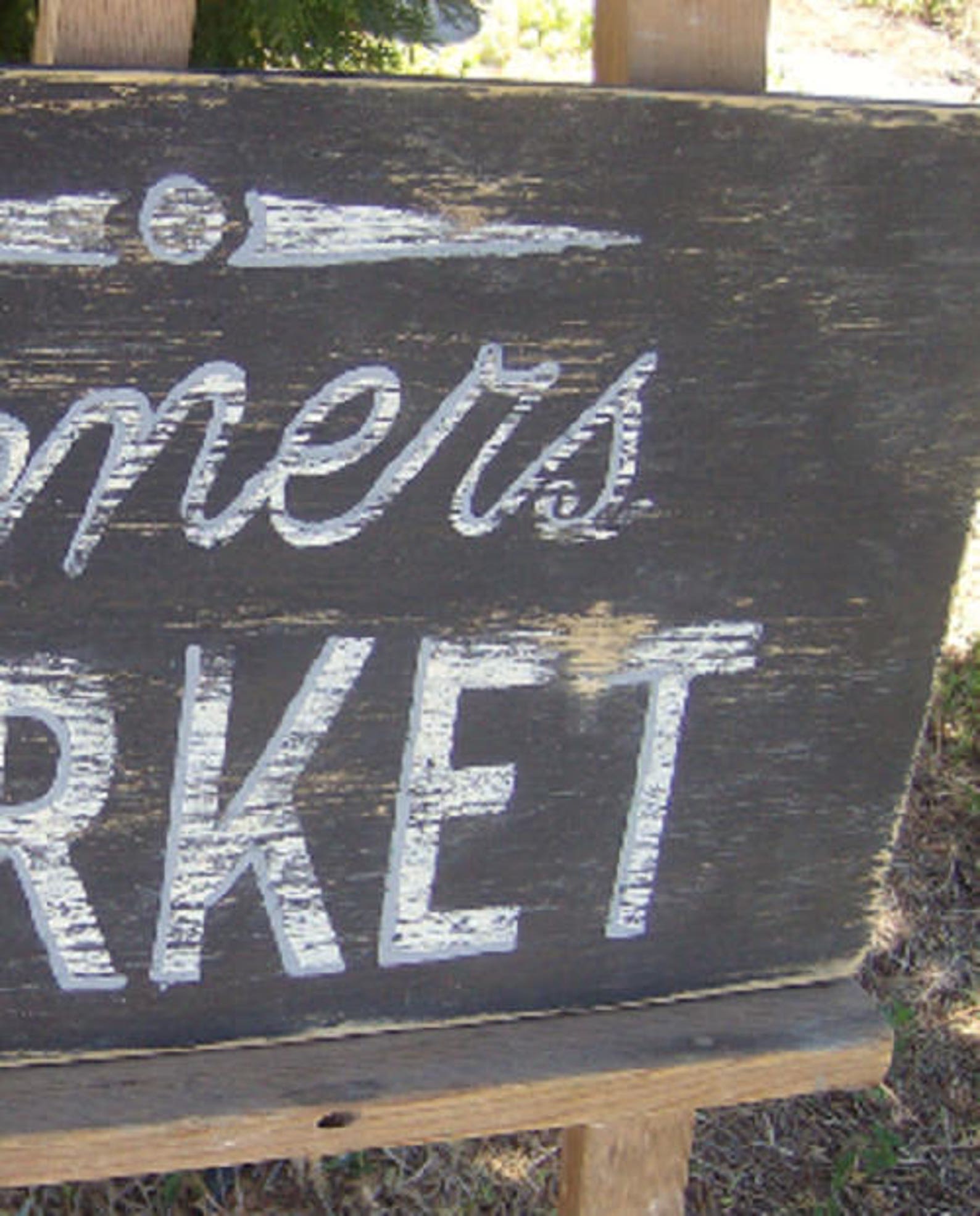 Rustic Farmers Market Sign/Kitchen/Black White and Blue | Etsy