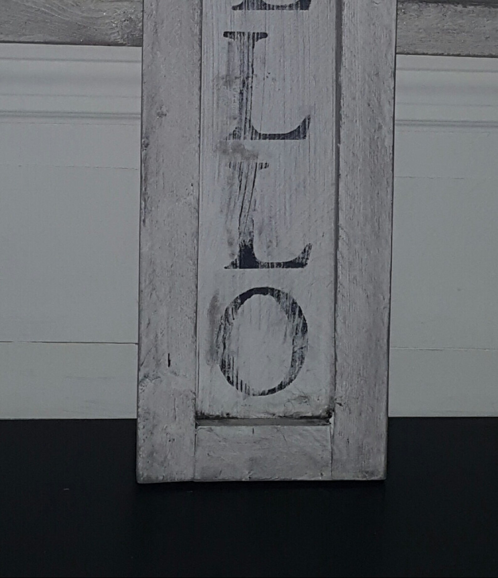 Distressed Vintage Look Hello Sign/white and Black/for the - Etsy