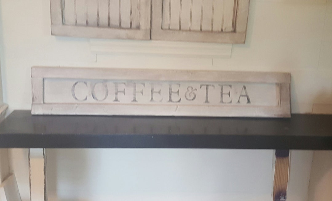 Rustic Coffee and Tea Sign/kitchen/ - Etsy