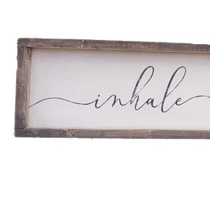 Rustic Inhale Exhale Sign/cottage/farmhouse Decor/living Room Decor ...