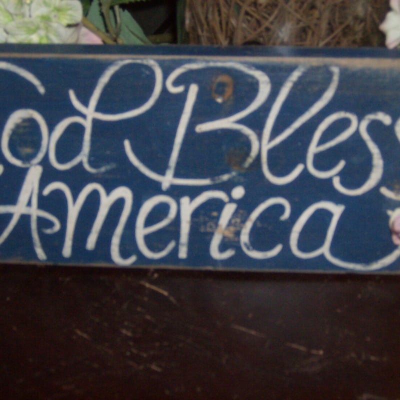God Bless America Sign - Etsy