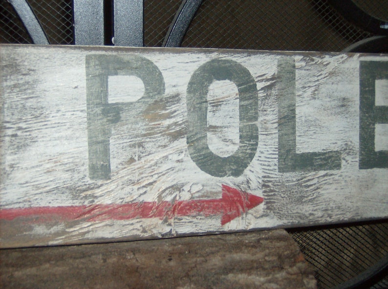 Rustic North Pole Christmas sign/holiday decor | Etsy