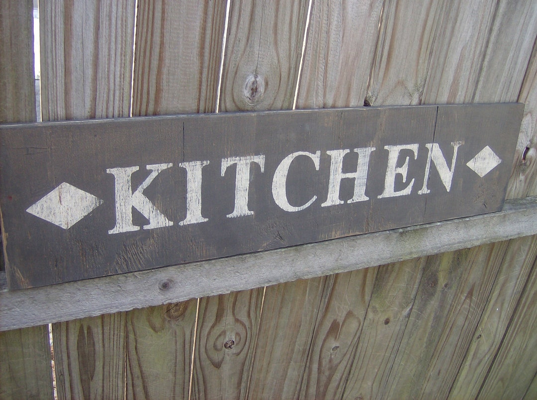Distressed Kitchen Wall Sign - Etsy