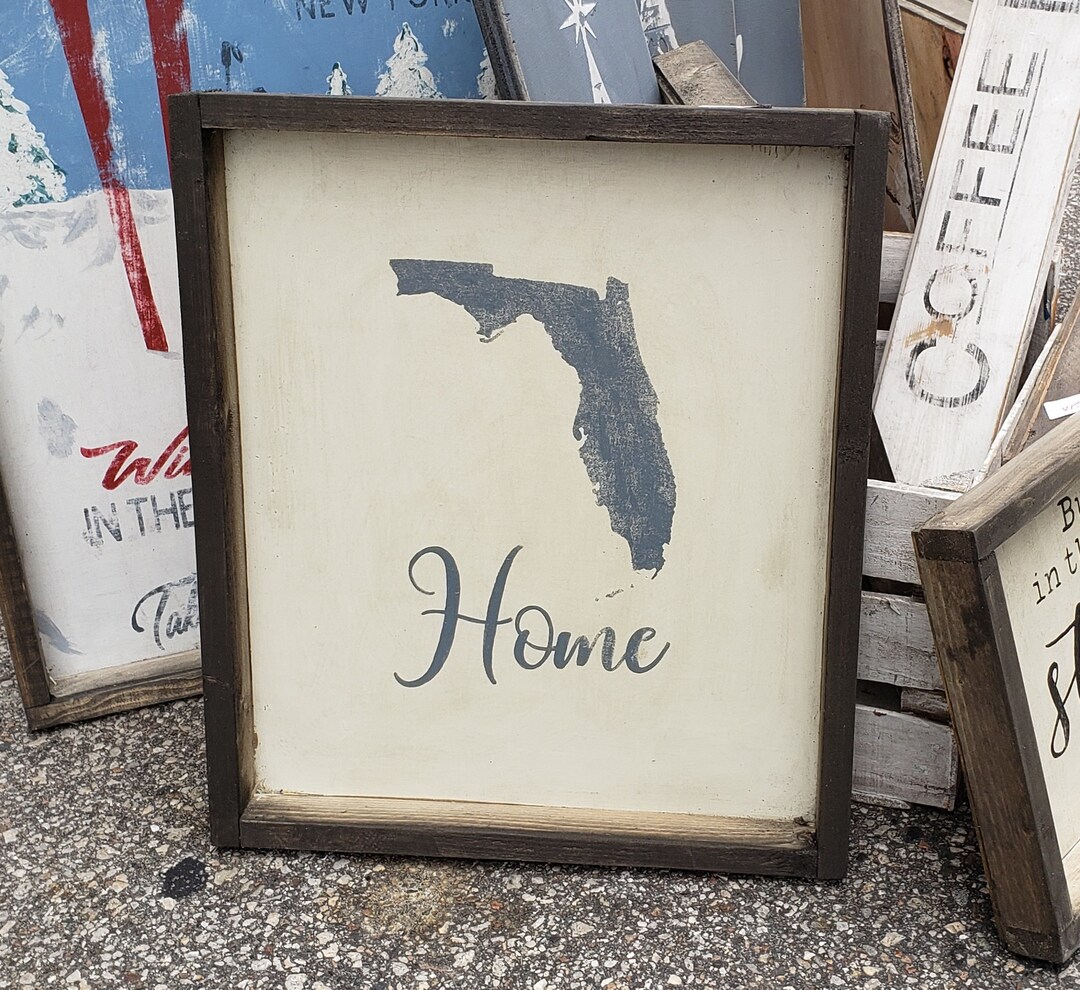 Rustic Cottage Style Home Sign Personalized to Any State/farmhouse ...