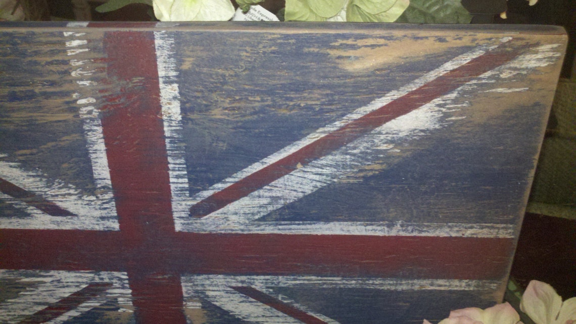 Distressed United Kingdon union Jack Flag Wall - Etsy