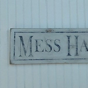 Rustic Cottage Look Mess Hall Sign/distressed/grocery Sign/kitchen ...