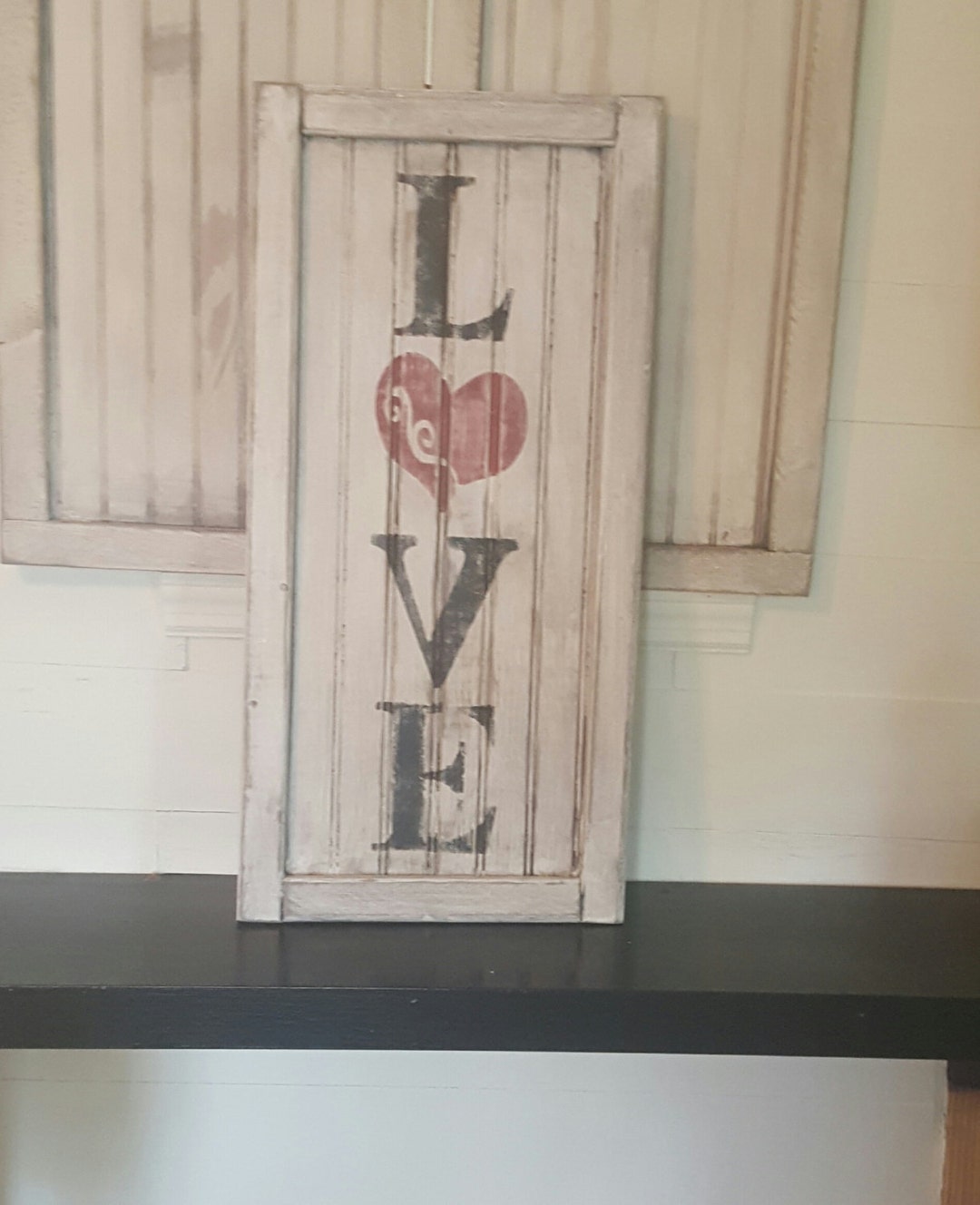 Distressed and Vintage Look Love Sign/hugs and Kisses/love - Etsy