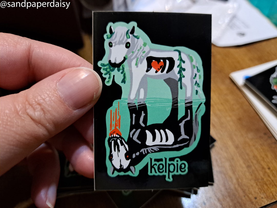 Kelpie Sticker 3x2in Vinyl Spooky Horse Fae Fairy Monster Cryptid ...