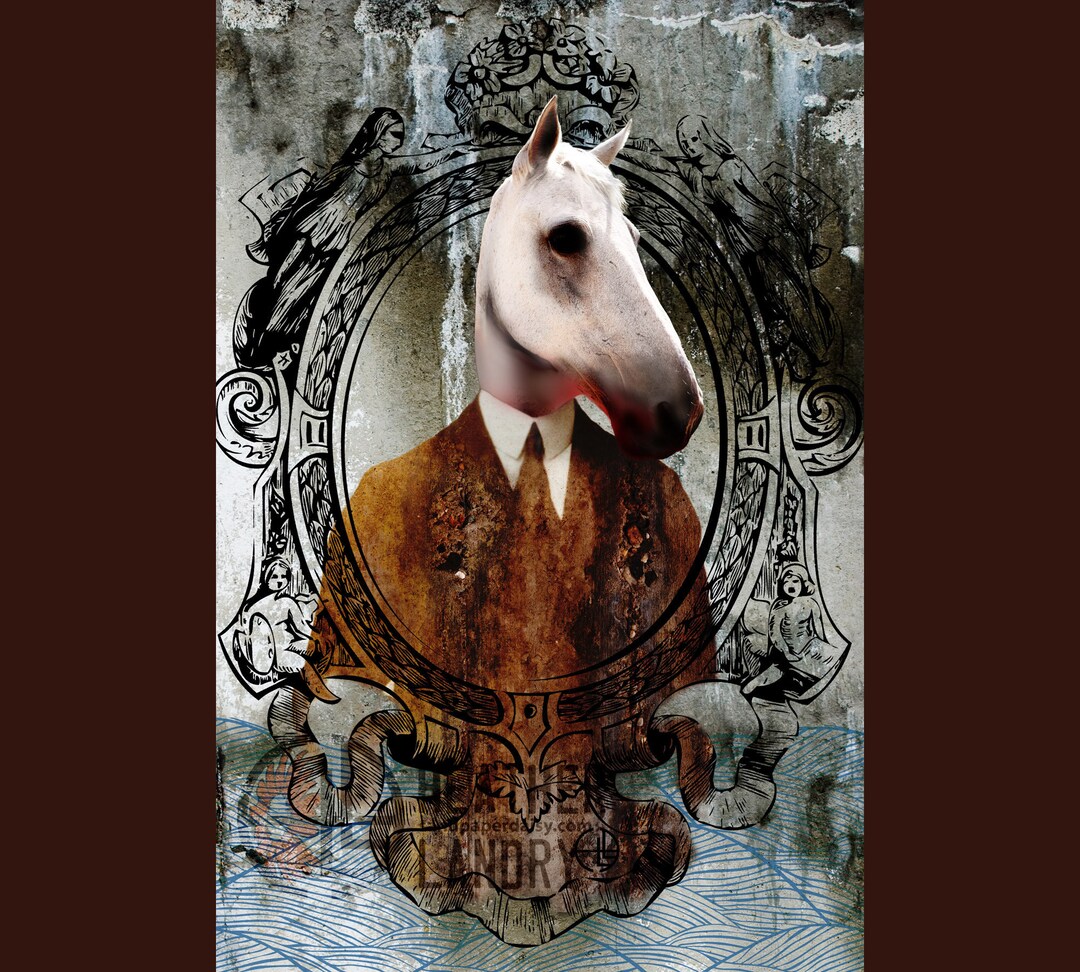 Curious Menagerie 8: Brook Horse Kelpie Creepy Legend Vintage 4x6 Fine ...