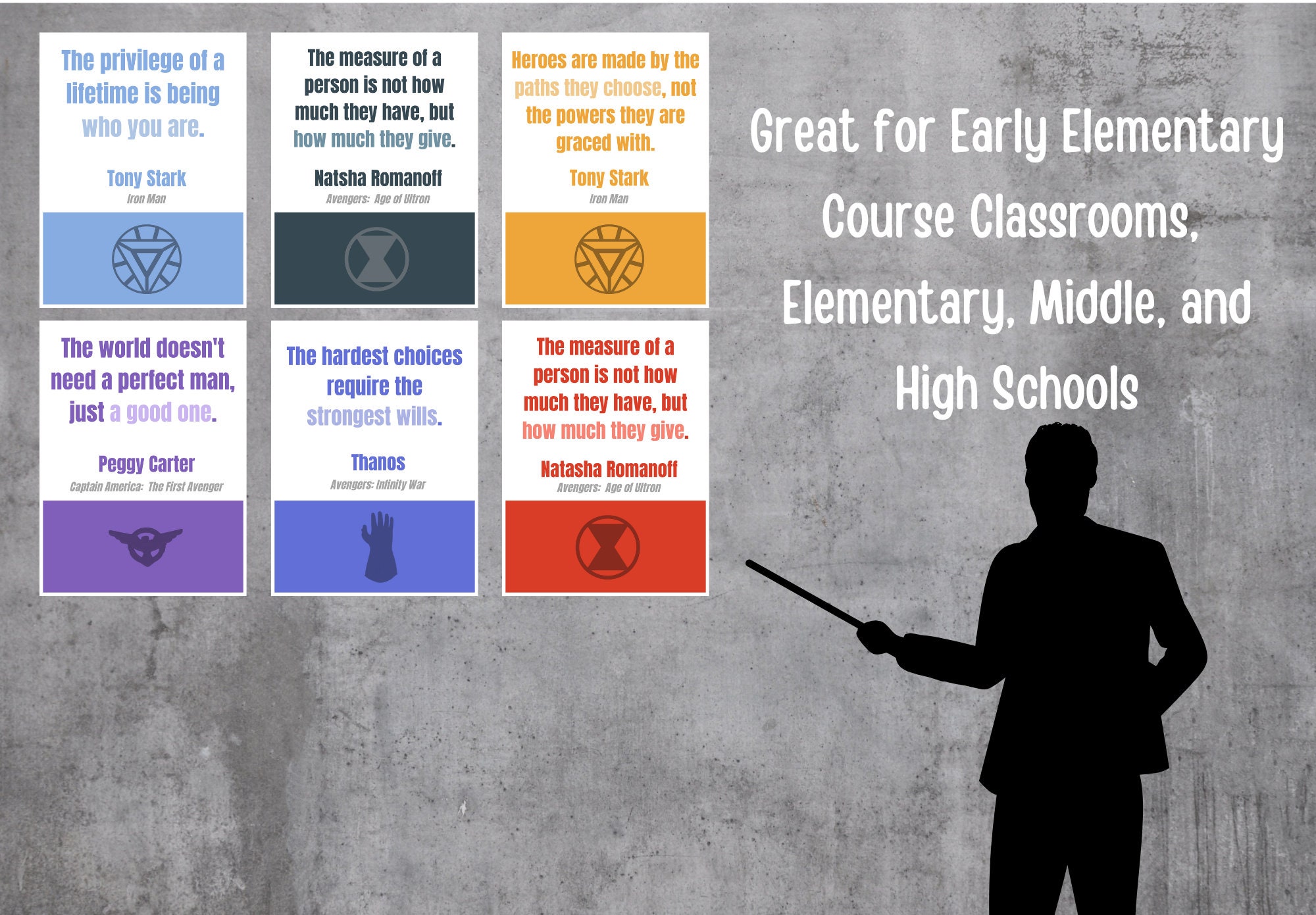 Superhero Motivational Posters | Avengers PDF Printable | Movie Quotes ...