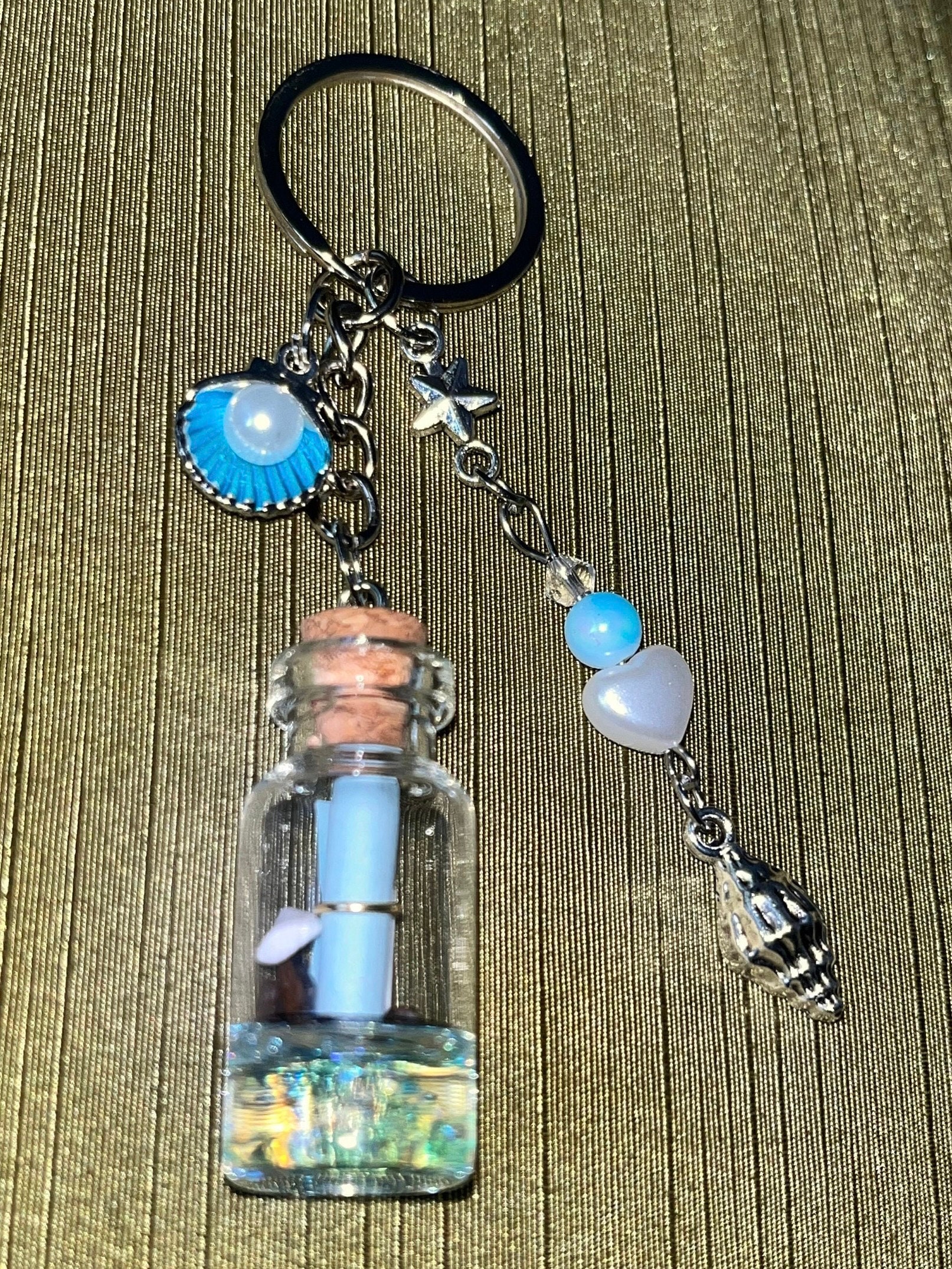 Message in A Bottle Ocean Keychain - Etsy
