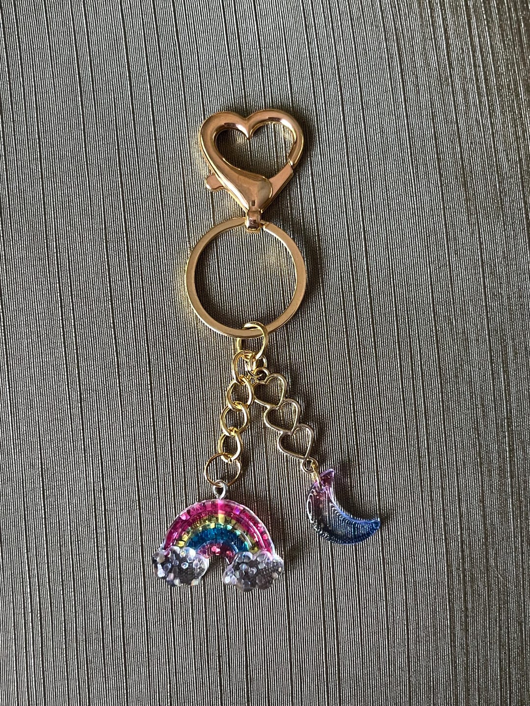 Rainbow Dreams Golden Keychain - Etsy