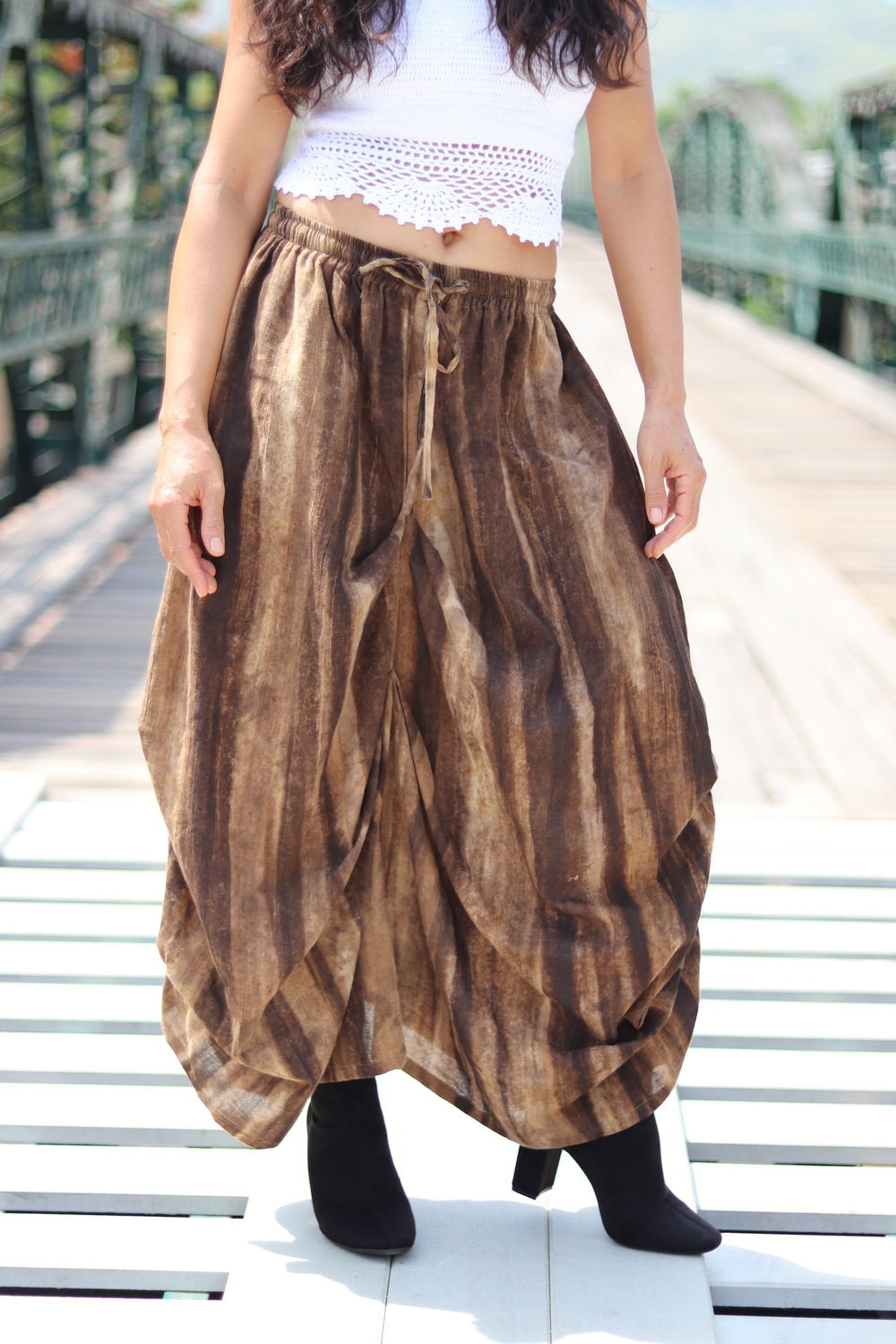 Funky Skirt / Boho Skirt / Long Skirt / Batik Material / - Etsy