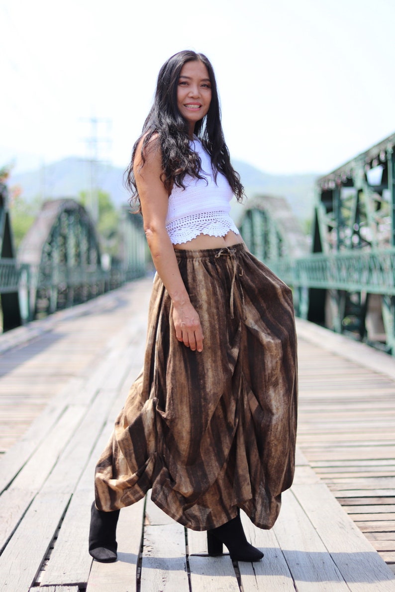 Funky Skirt / Boho Skirt / Long Skirt / Batik Material / | Etsy