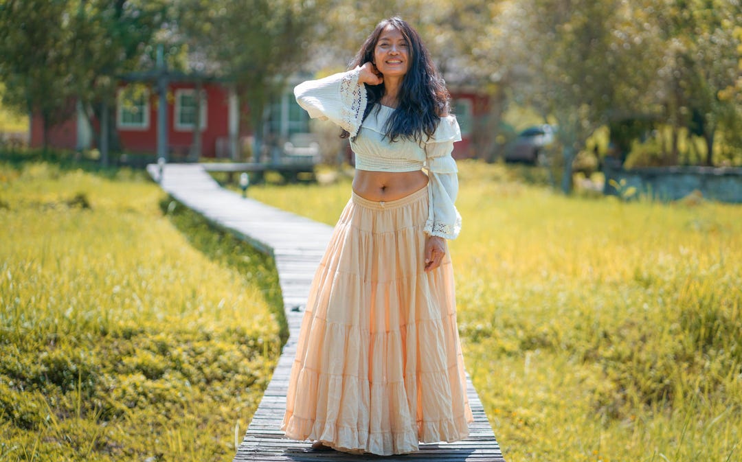 Boho Skirt / Bedlah Skirt/ Belly Dance Skirt / Modest Skirt / Bohemian ...