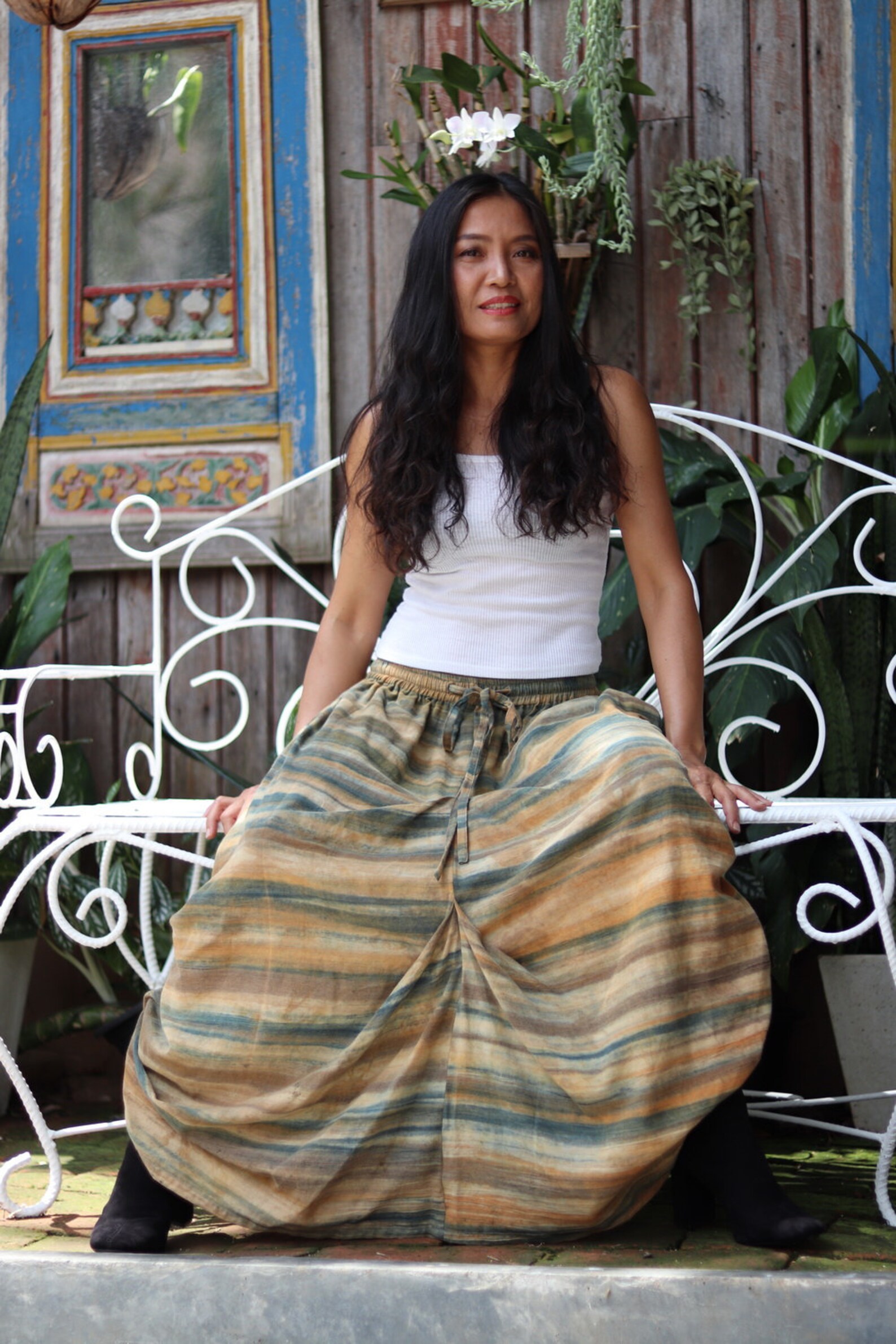 Funky Skirt / Boho Skirt / Long Skirt / Batik Material / - Etsy