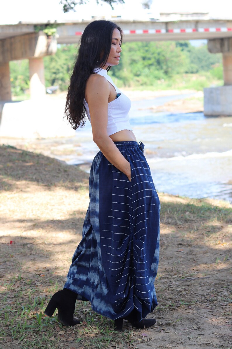 Funky Skirt / Boho Skirt / Long Skirt / Lanna Material / | Etsy