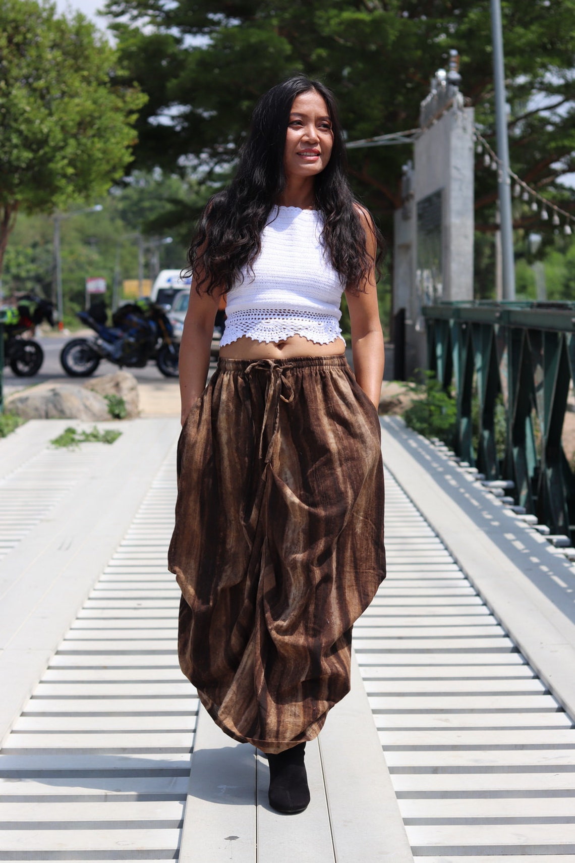 Funky Skirt / Boho Skirt / Long Skirt / Batik Material / - Etsy