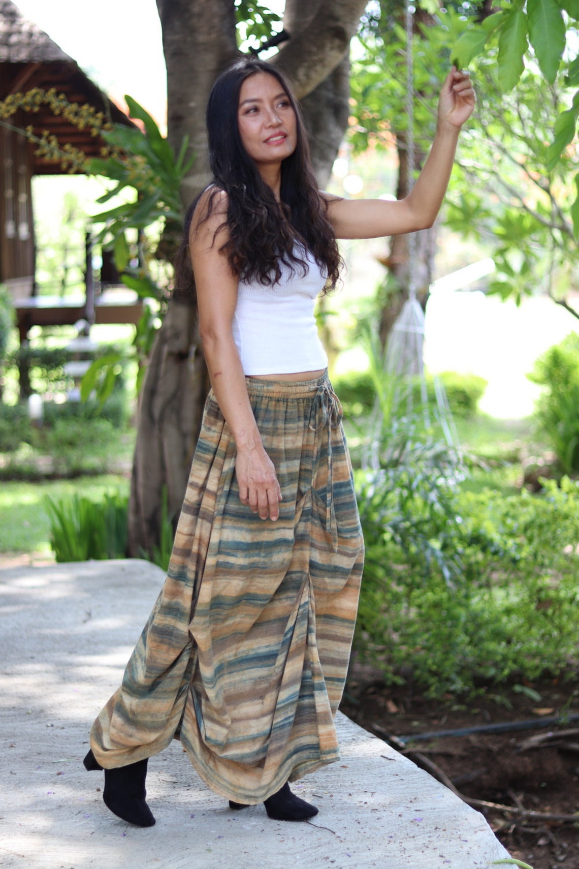 Funky Skirt / Boho Skirt / Long Skirt / Batik Material / | Etsy