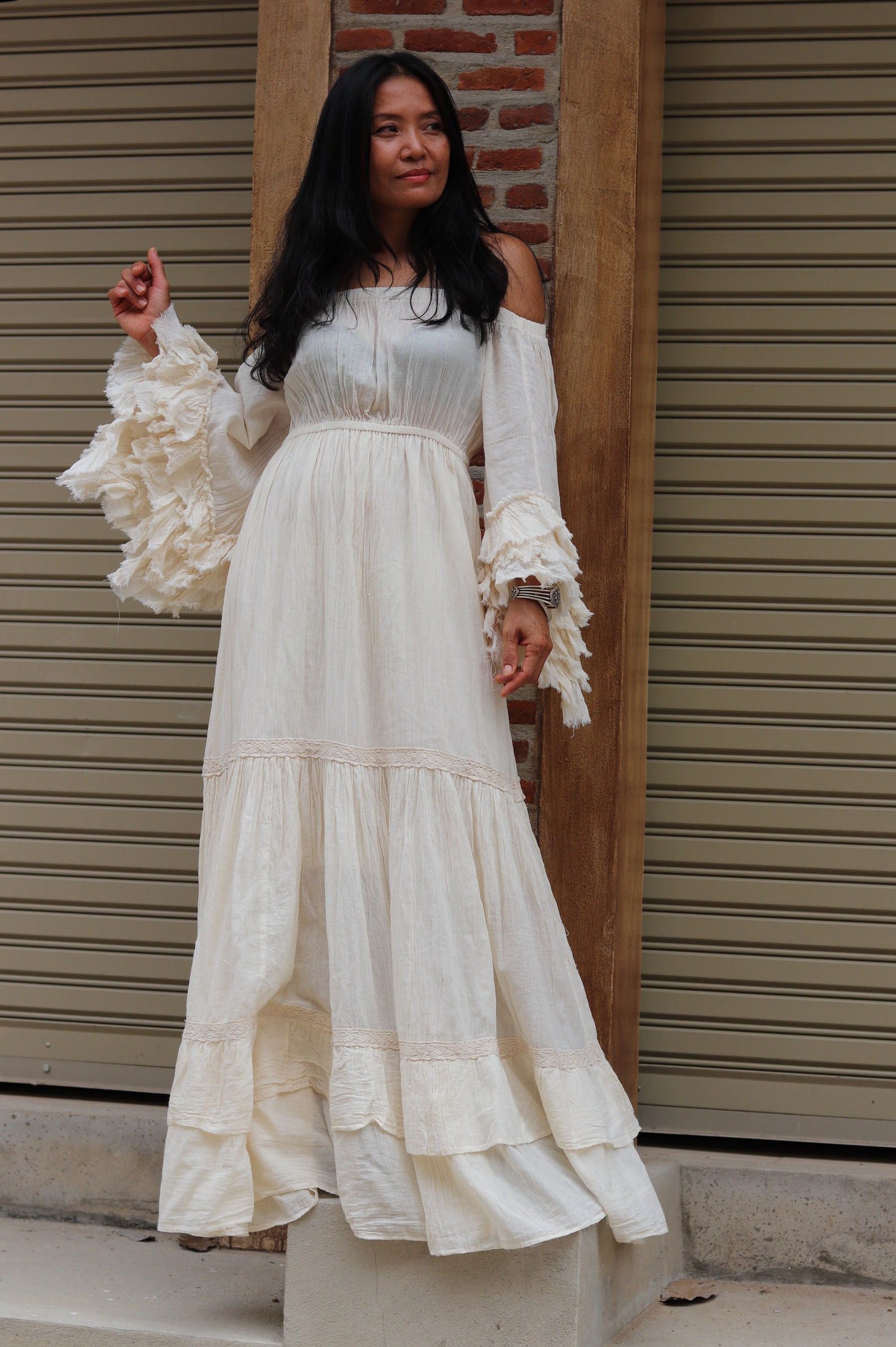 Dress/boho Dress / Boho Wedding Dress/ Natural Cotton | Etsy