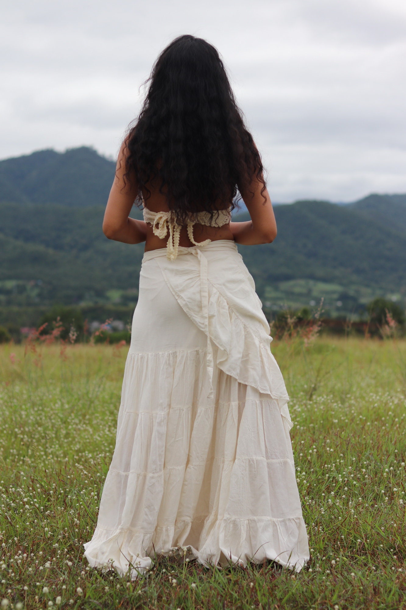 Wrap Skirt / Boho Wrap Skirt / Summer Skirt / Natural Cotton | Etsy
