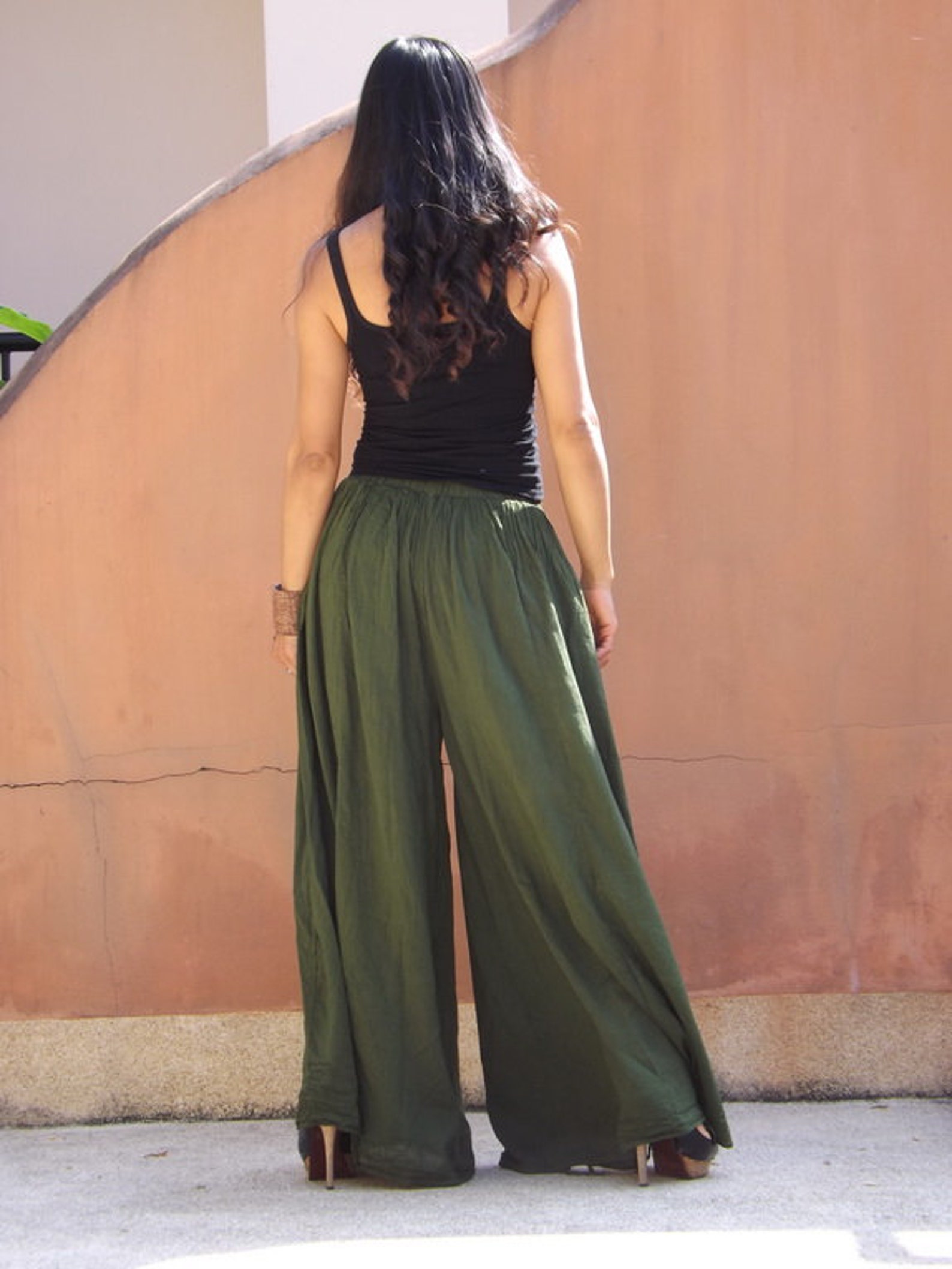 Bell Bottom Pants Wide Legged Pants Palazzo Pants Wide Etsy