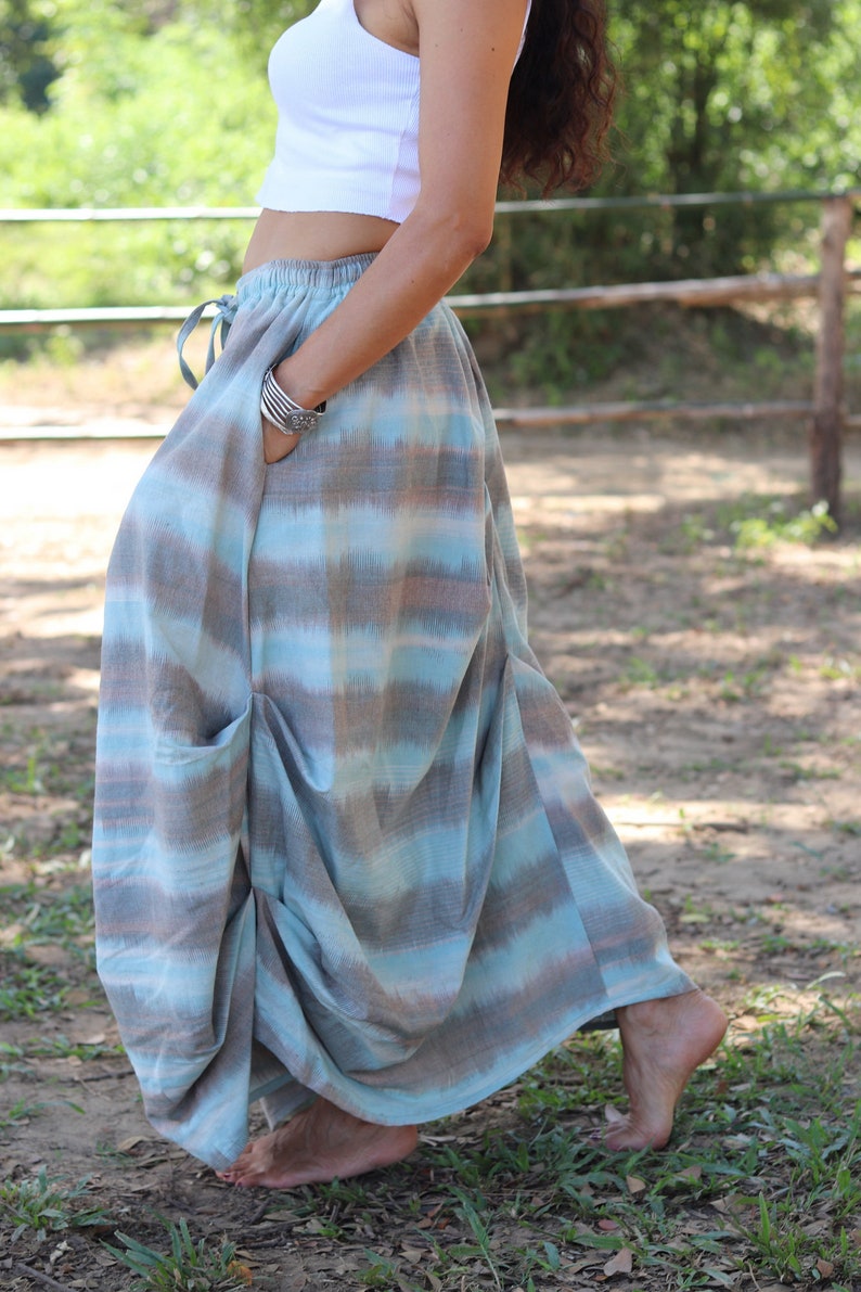 Funky Skirt / Boho Skirt / Long Skirt / Lanna Material / | Etsy