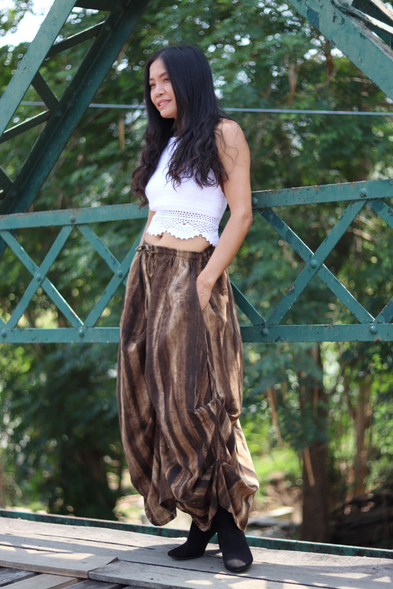 Funky Skirt / Boho Skirt / Long Skirt / Batik Material / - Etsy