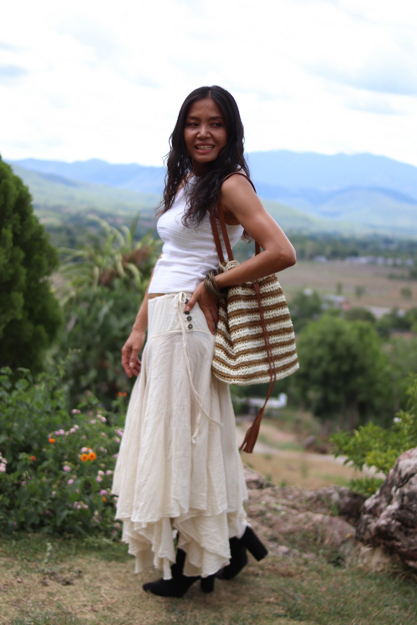 Boho Skirt / Long Skirt / Pixie Skirt / Bohemian Skirt / Maxi | Etsy