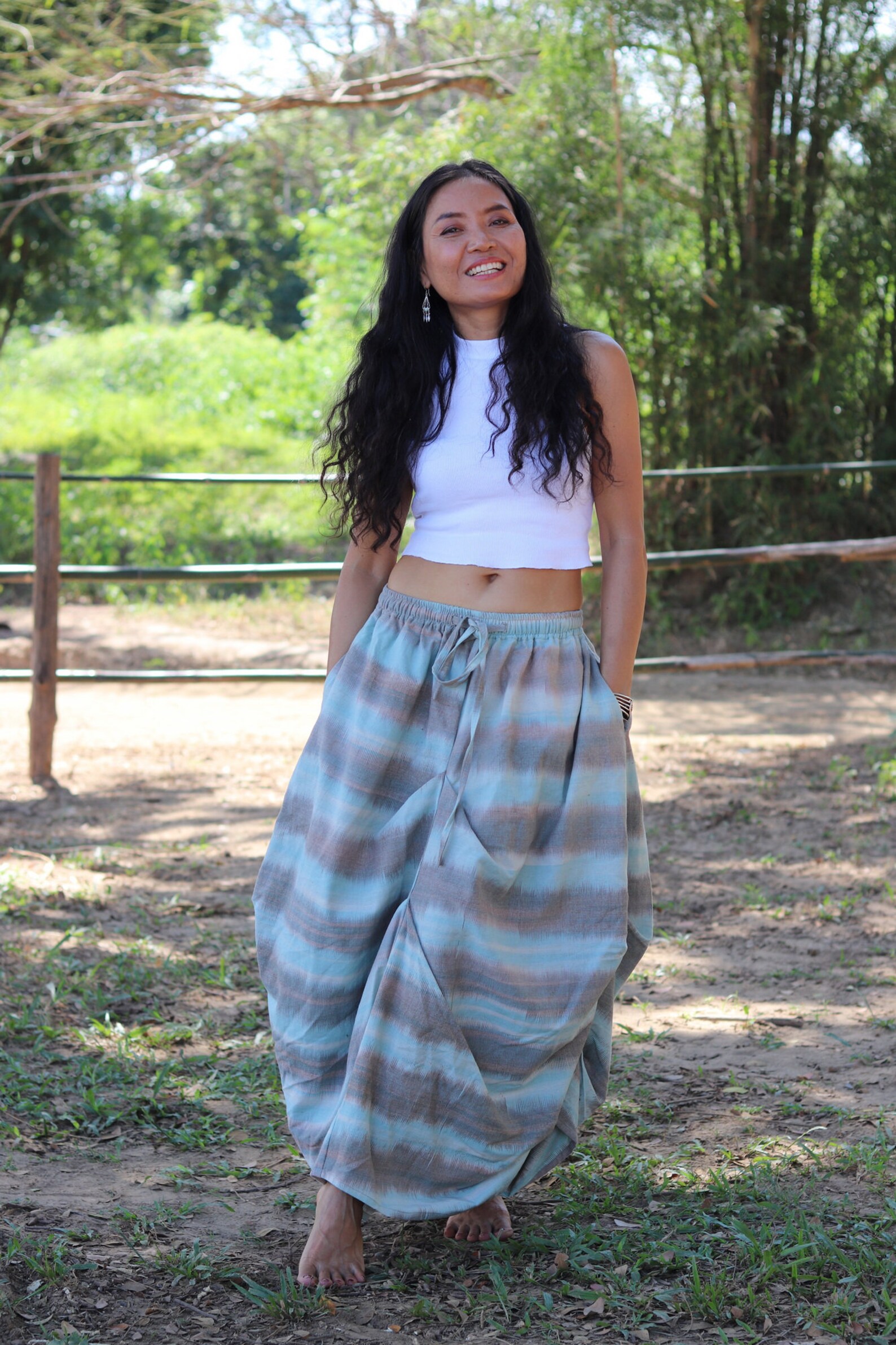 Funky Skirt / Boho Skirt / Long Skirt / Lanna Material / - Etsy