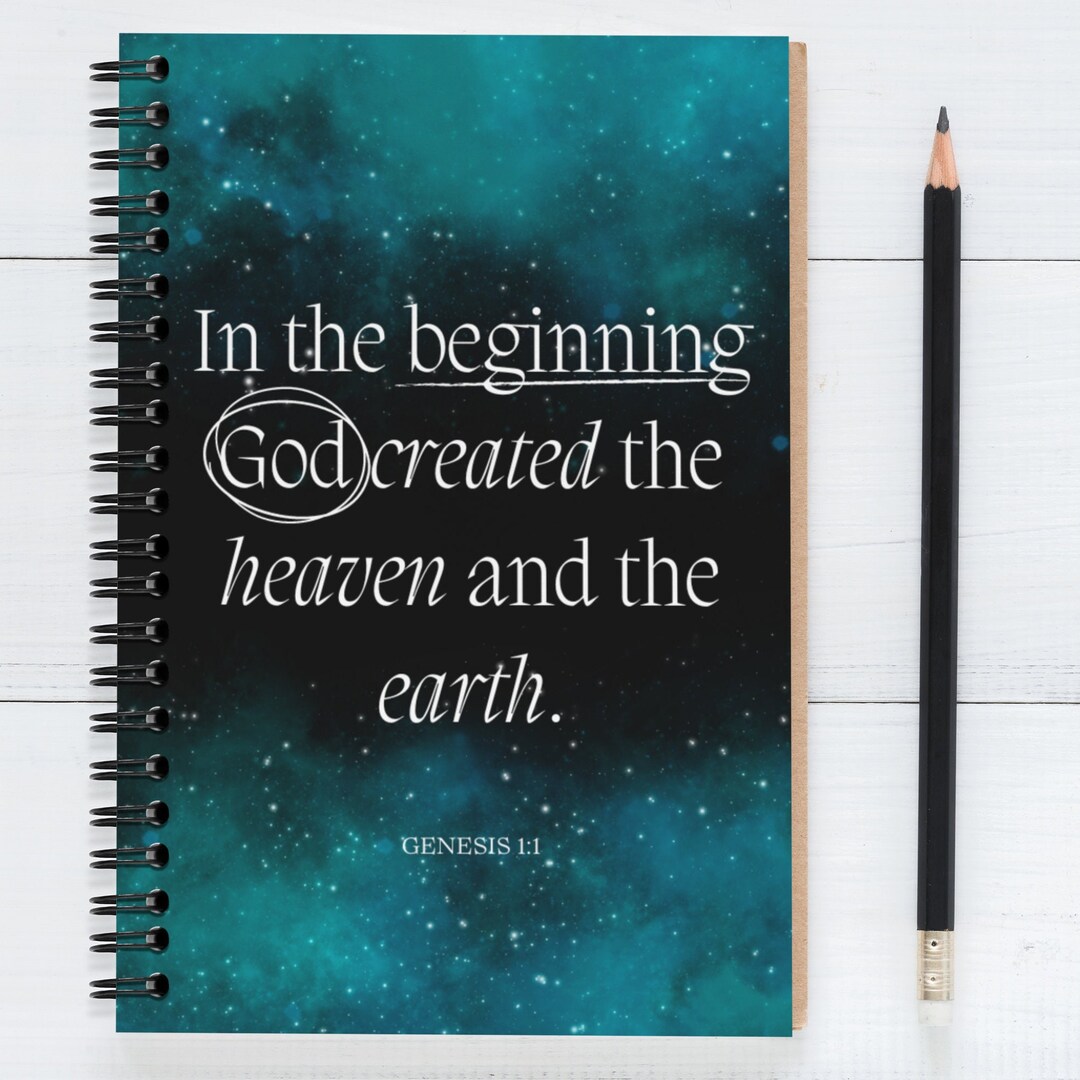 Genesis Scripture Journal Notebook, in the Beginning Creation Lined ...