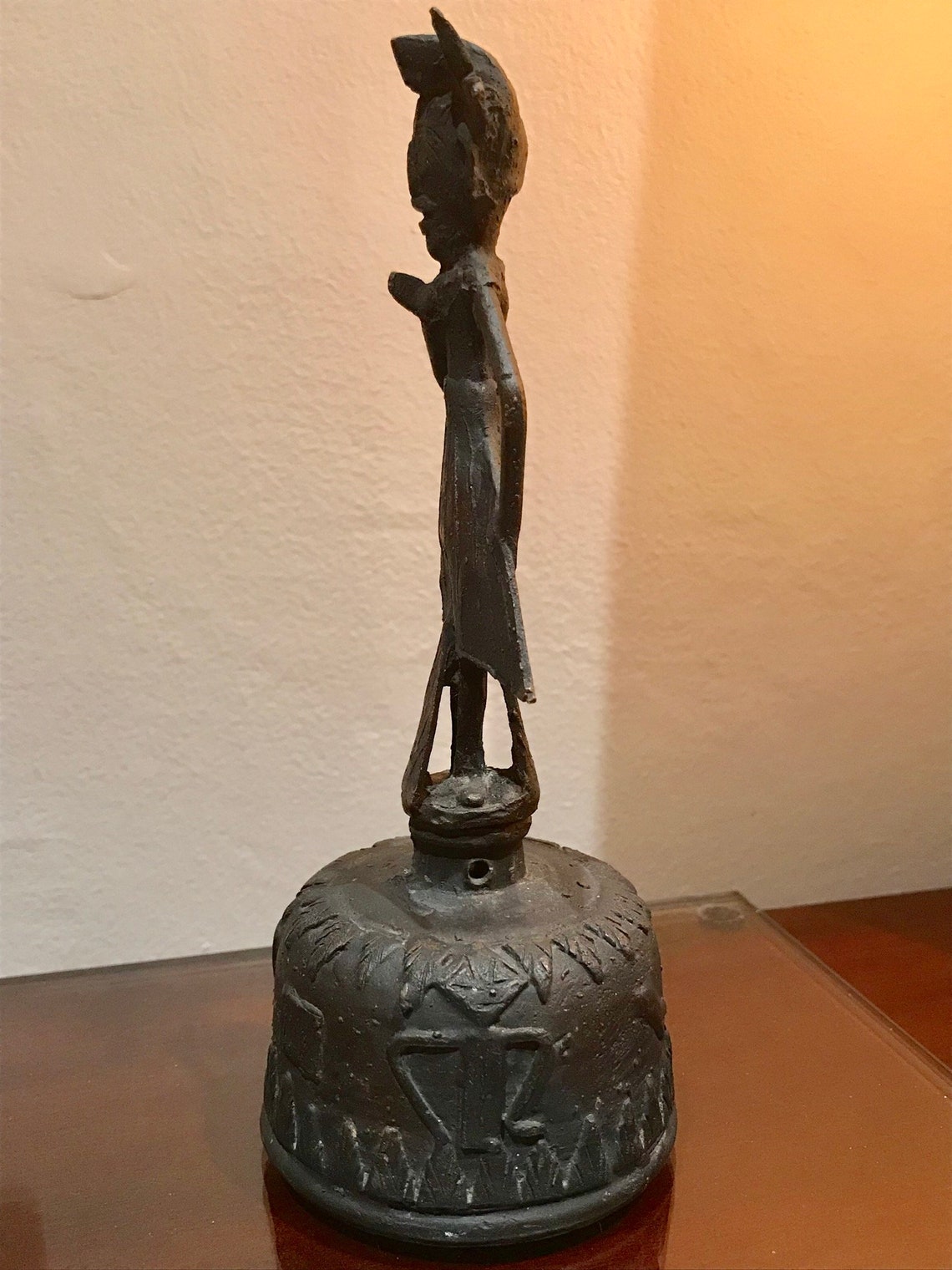 Antique African Benin Bronze Bell - Etsy