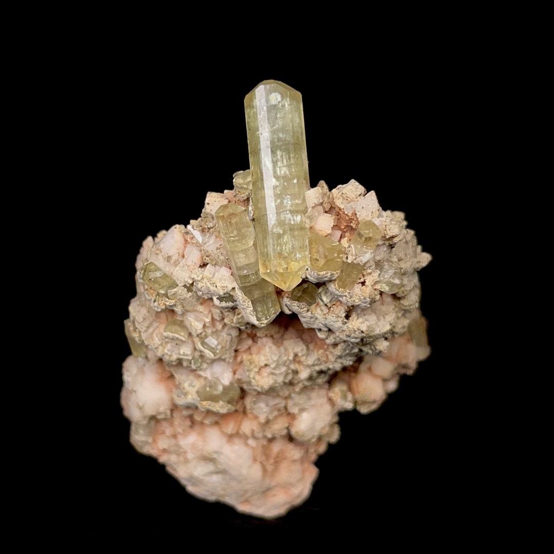 Yellow Apatite on Matrix From Morocco - Etsy