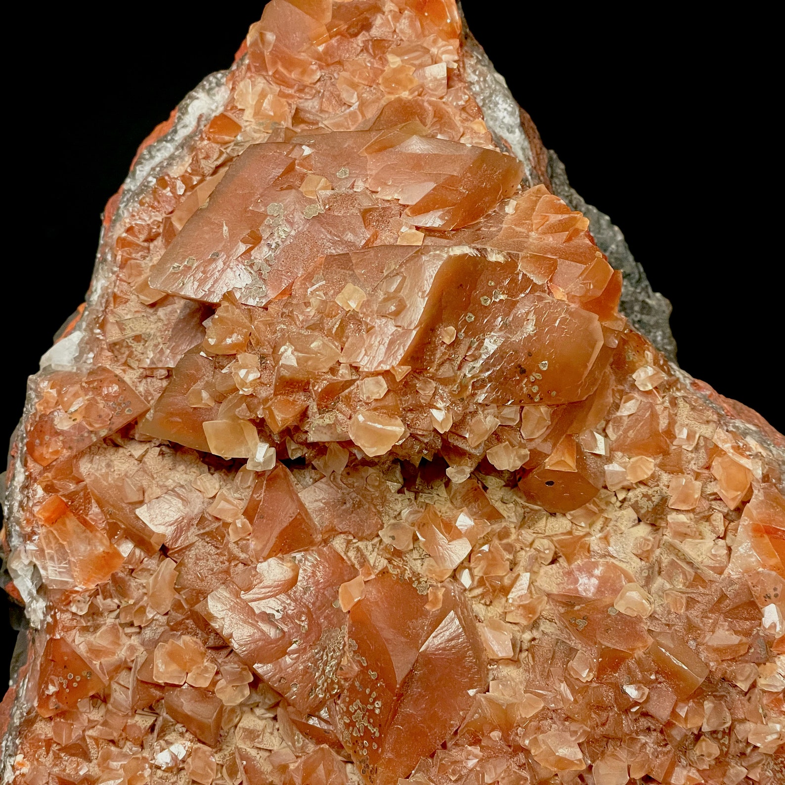 Classic Red Hematite Included Calcite Plate From Santa Eulalia, Mexico ...