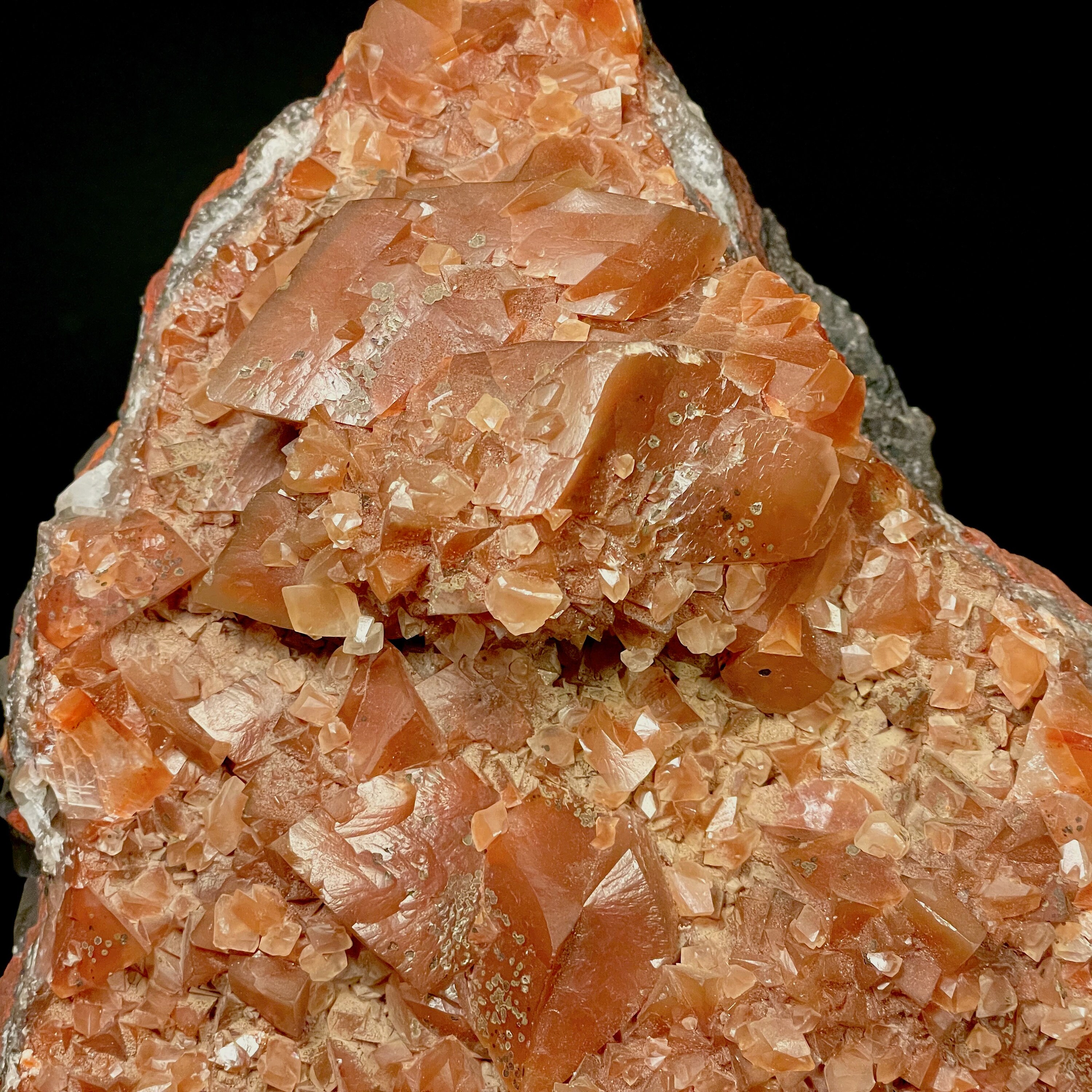 Classic Red Hematite Included Calcite Plate From Santa Eulalia, Mexico ...