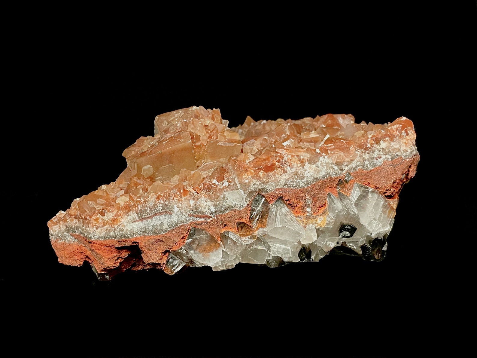 Classic Red Hematite Included Calcite Plate From Santa Eulalia, Mexico ...