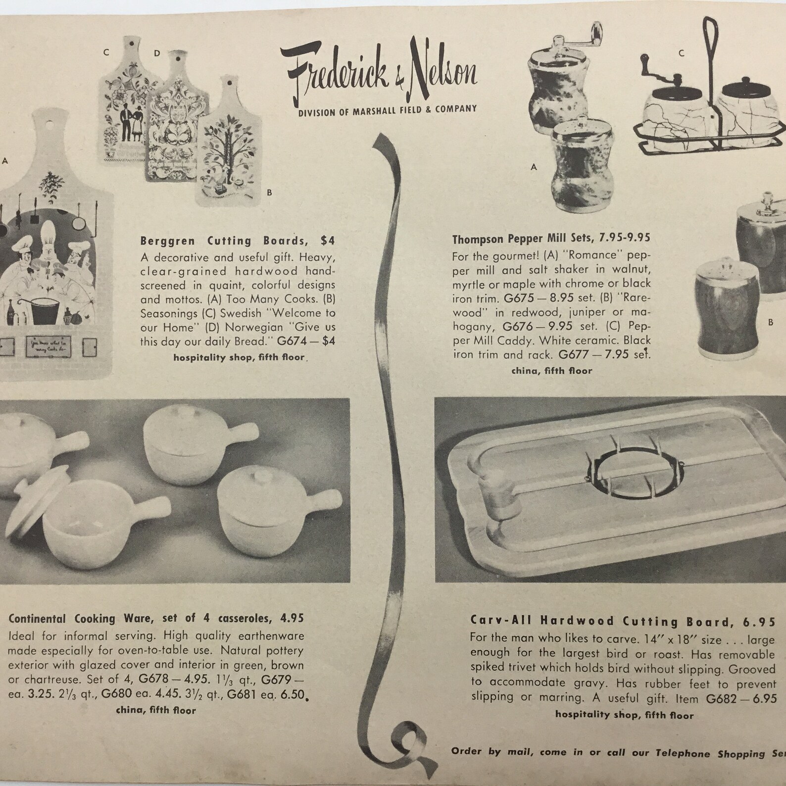 Mid Century Modern Ephemera Frederick and Nelson Christmas | Etsy