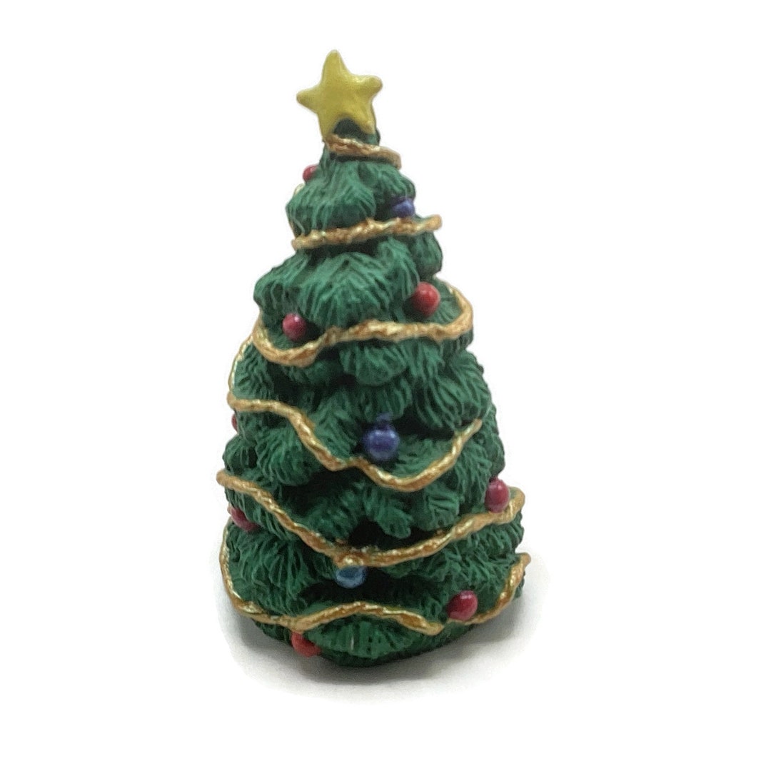 1995 Vintage Hallmark Miniature Figurine Christmas Tree - Etsy