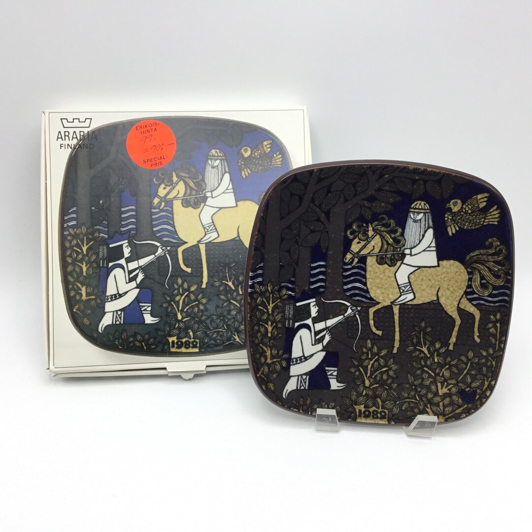 1982 “joukahainen Shoots the Horse” * Arabia Kalevala Annual Collectors ...