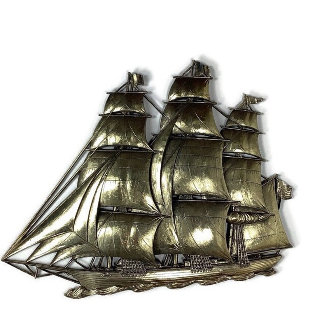 Vintage Syroco Sailing Ship Wall Hanging - Etsy