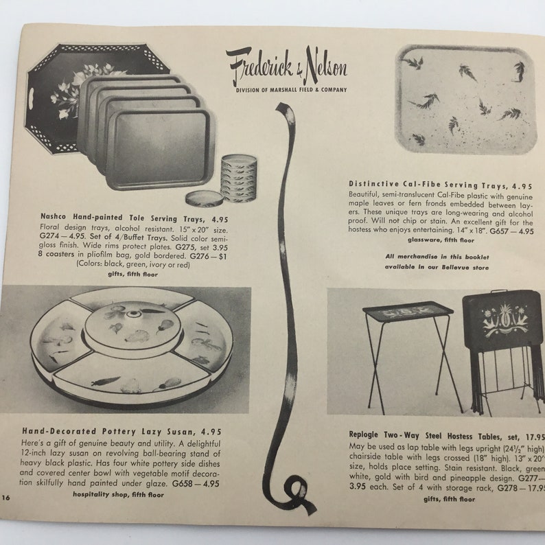 Mid Century Modern Ephemera Frederick and Nelson Christmas - Etsy